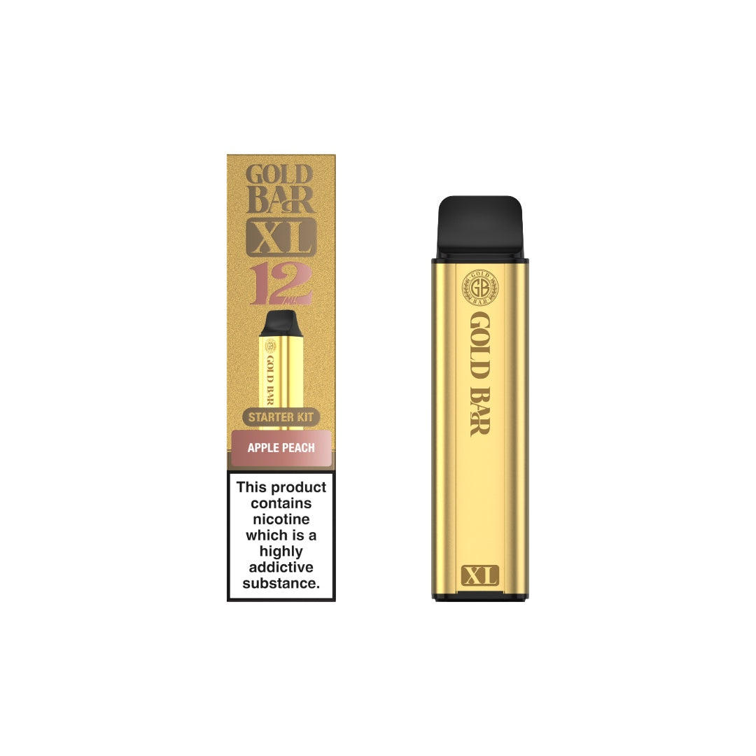 20mg Gold Bar XL Prefilled Pod Vape Kit 10000 Puffs | Professor Vape